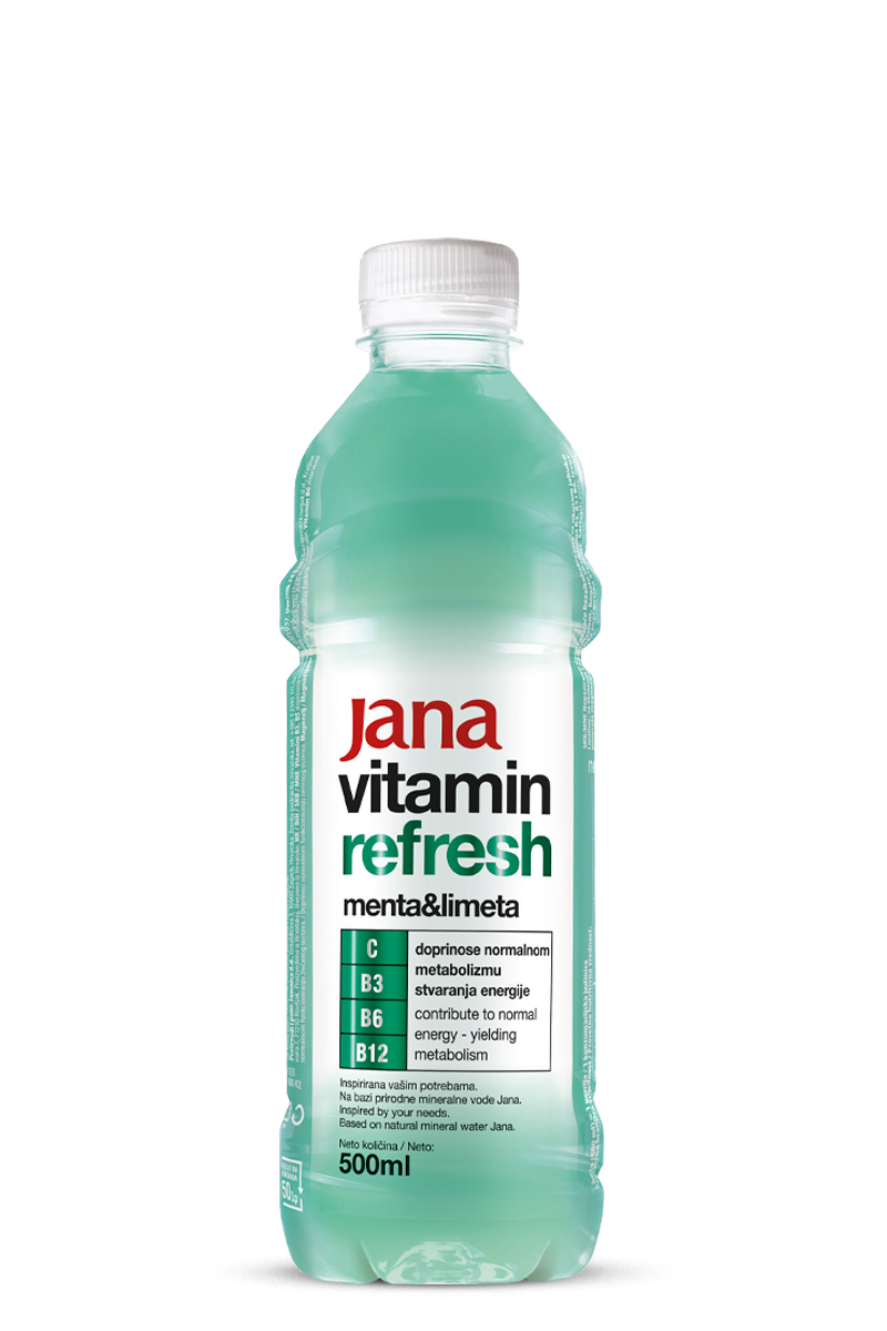 Water Jana Vitamin Refresh mint lime 0.5l - Roto webshop